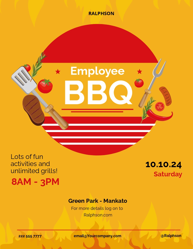 Employee Appreciation BBQ Flyer Template