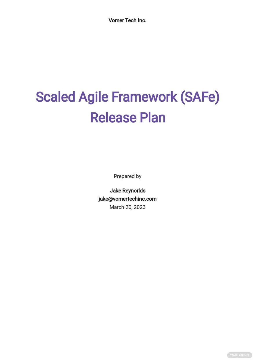 Release Management Plan Template in Google Docs, Word | Template.net