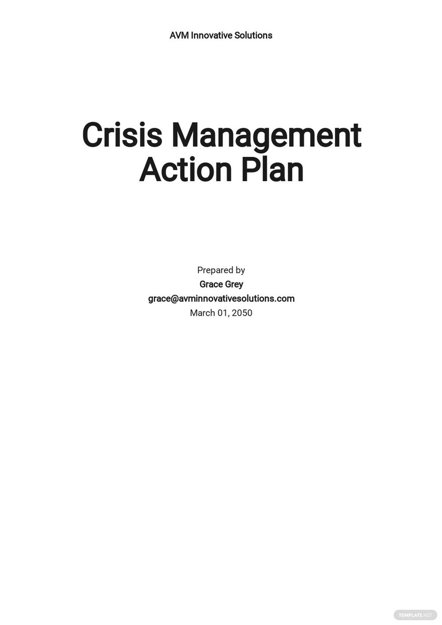 Crisis Communication Plan Template Google Docs Word Apple Pages 