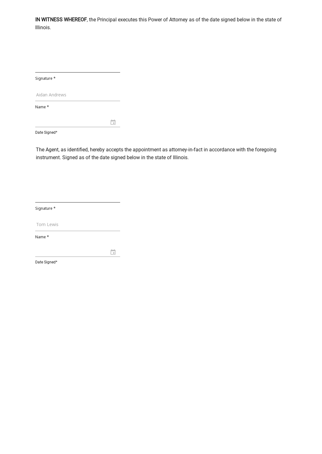 Free Basic Financial Power of Attorney Template - Google Docs, Word ...