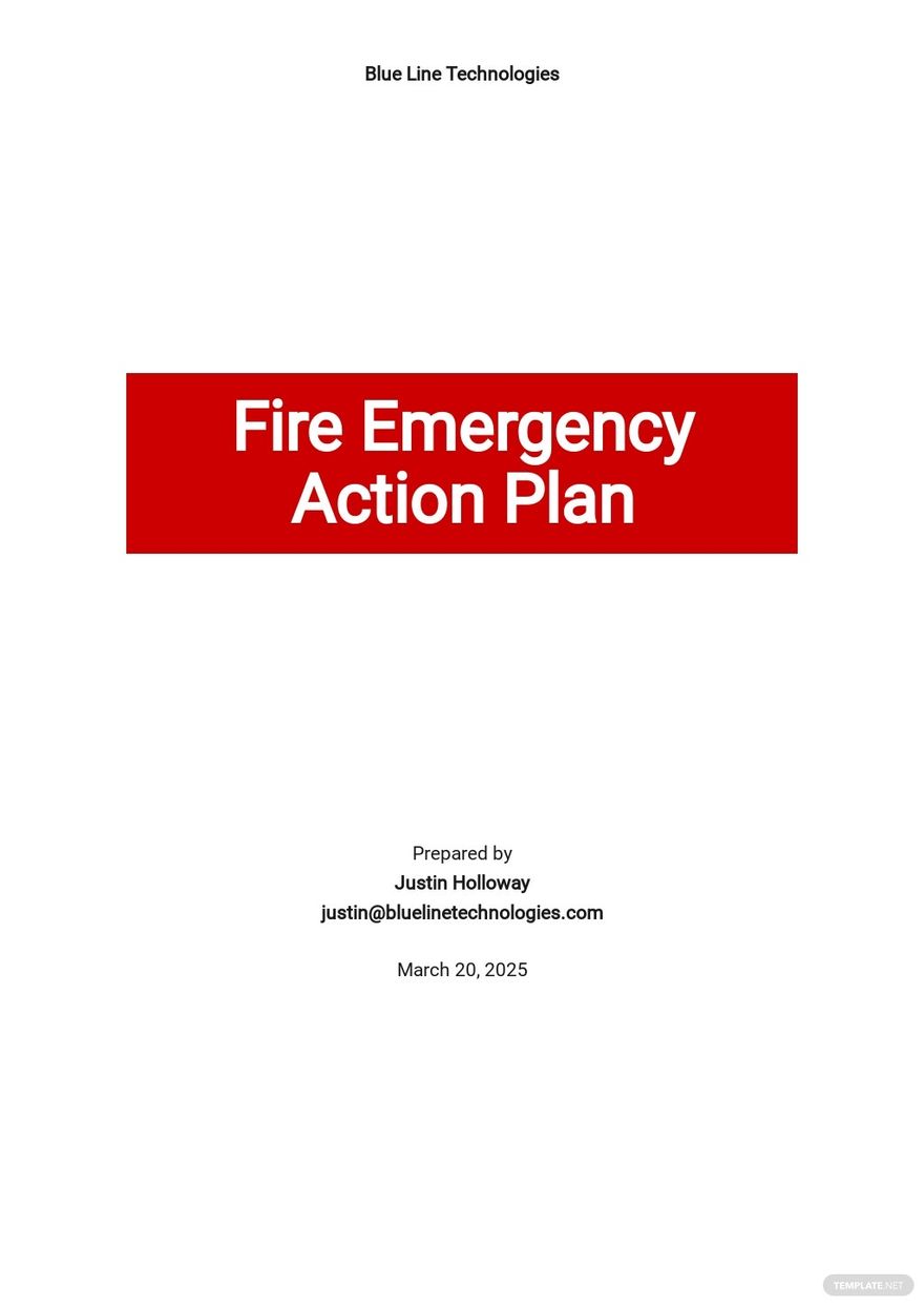 Construction Emergency Action Plan Template Google Docs Word Apple 