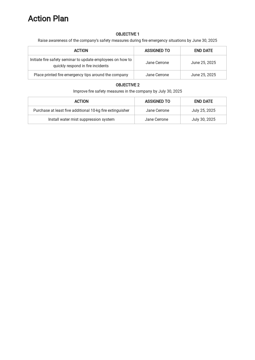 Company Emergency Action Plan Template - Google Docs, Word, Apple Pages ...