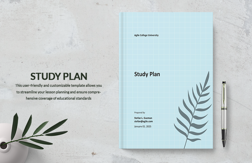 Free Blank Study Plan Template Download In Word Google Docs PDF 