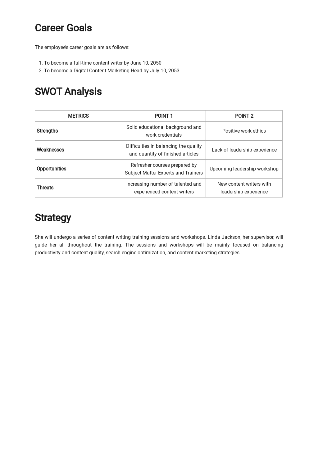 Staff Professional Development Plan Template [Free PDF] | Template.net