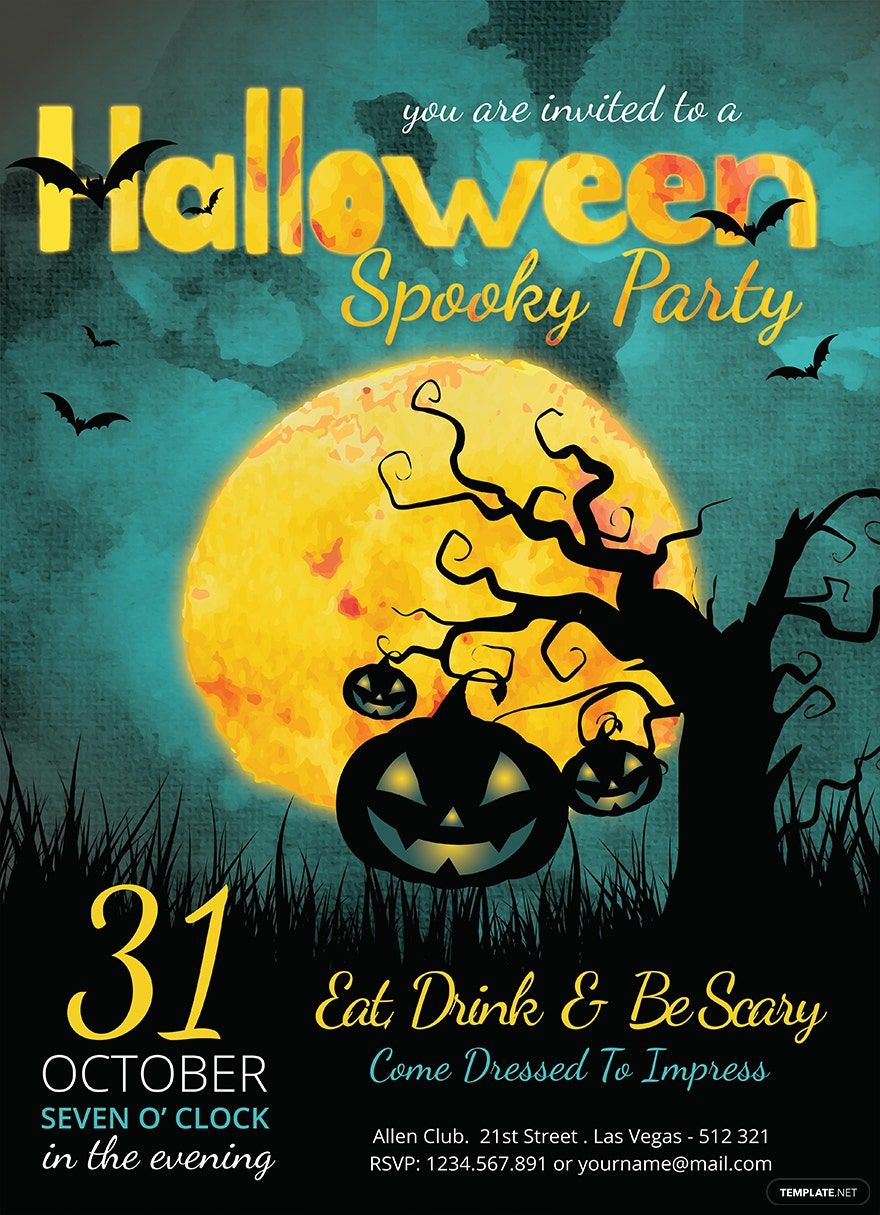 Halloween Costume Party Invitation Template Download In Word Google 