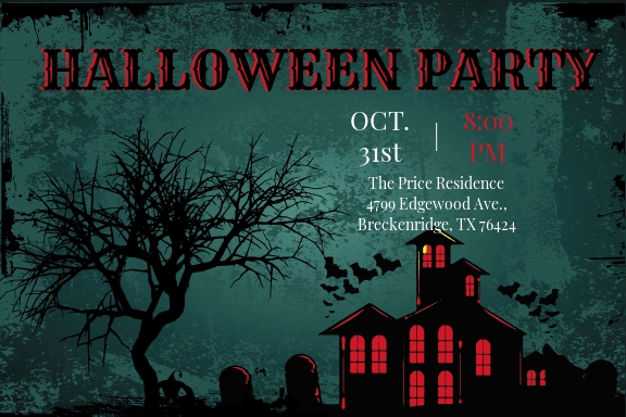 FREE Fright Night Halloween Invitation Template - Word (DOC) | PSD ...