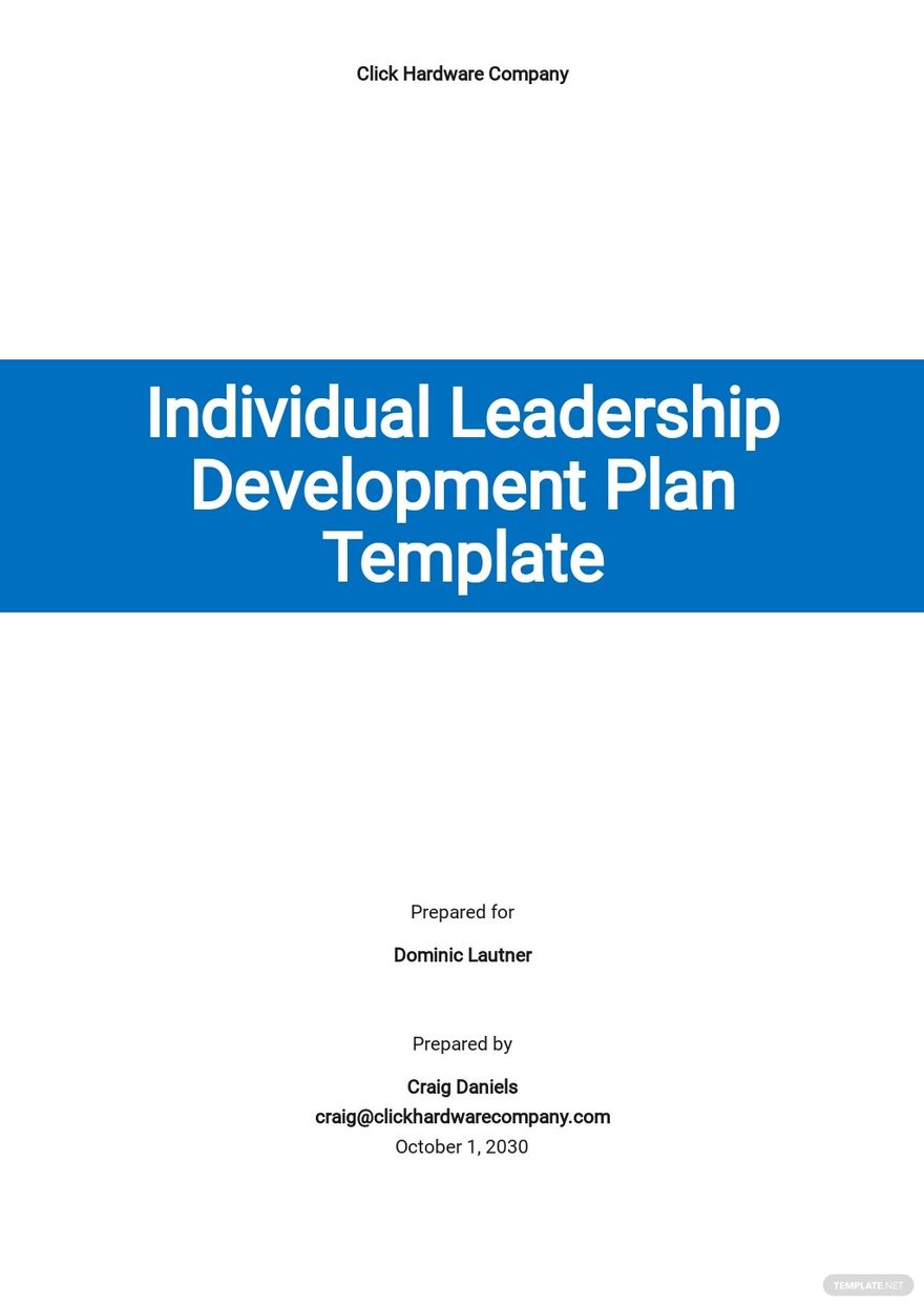 Personal Leadership Development Plan Template - Google Docs, Word ...