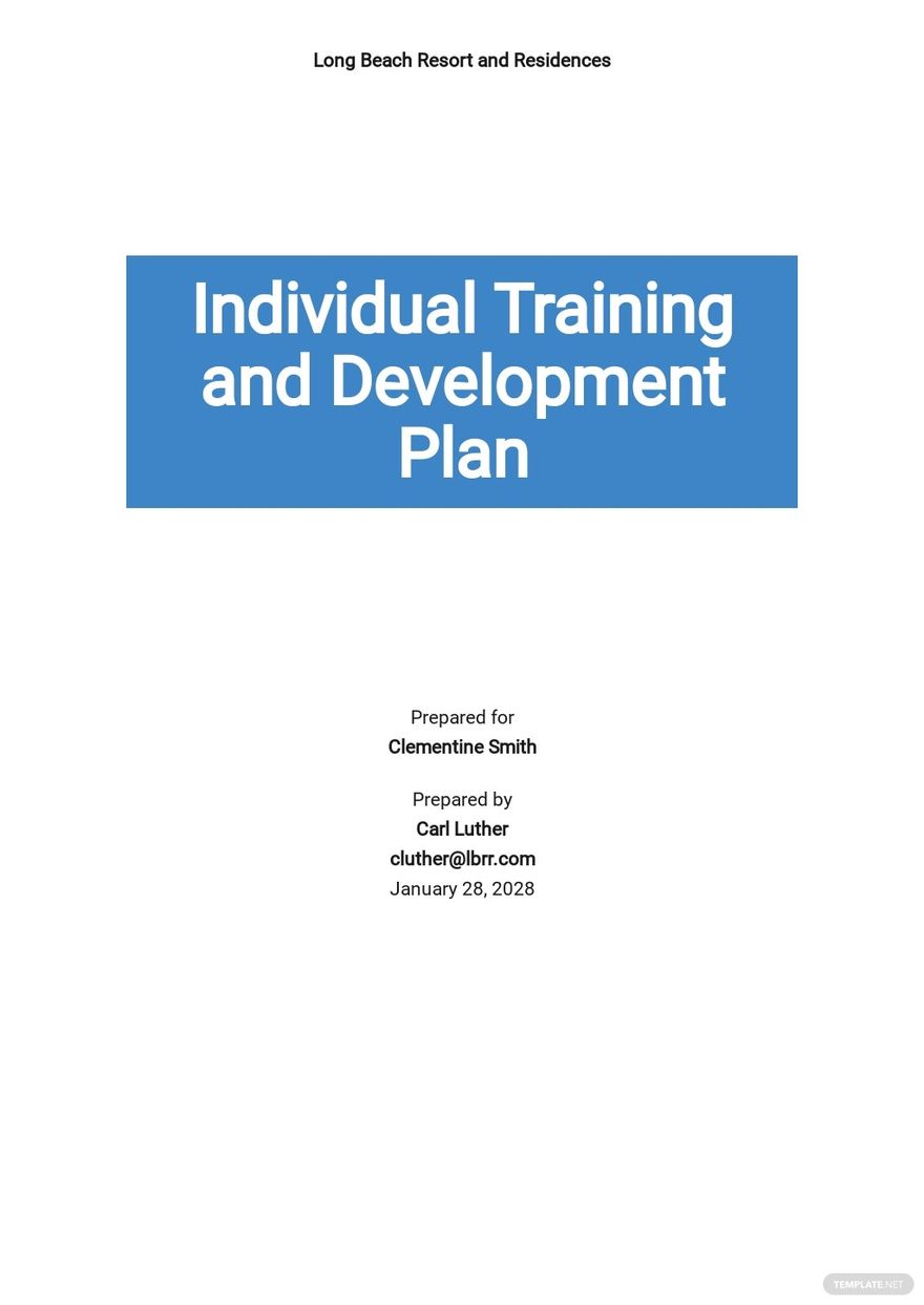 Employee Individual Development Plan Template - Google Docs, Word ...