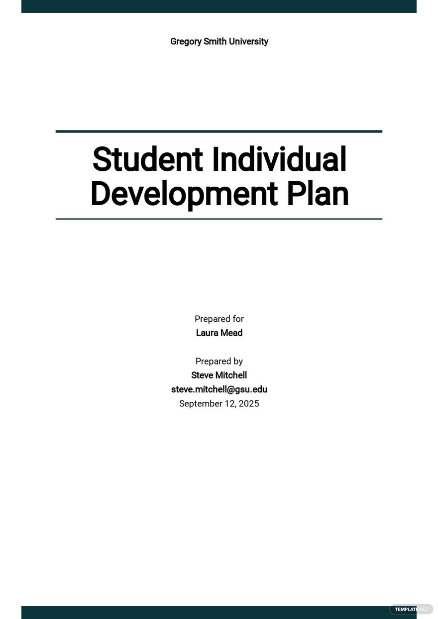 Individual Performance Development Plan Template - Google Docs, Word ...
