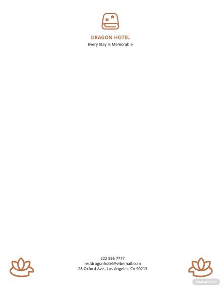 Free Luxury Hotel Letterhead Template - Illustrator, PSD | Template.net