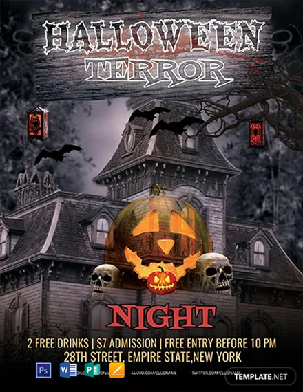 3D Movies Night Flyer Template - Illustrator, Word, Apple Pages, PSD ...