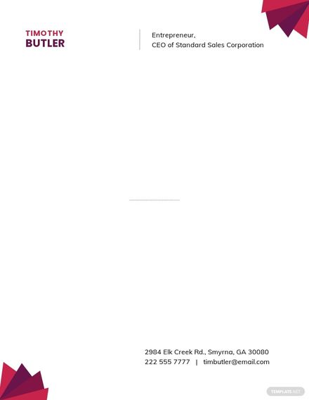 Google Docs Letterhead Template
