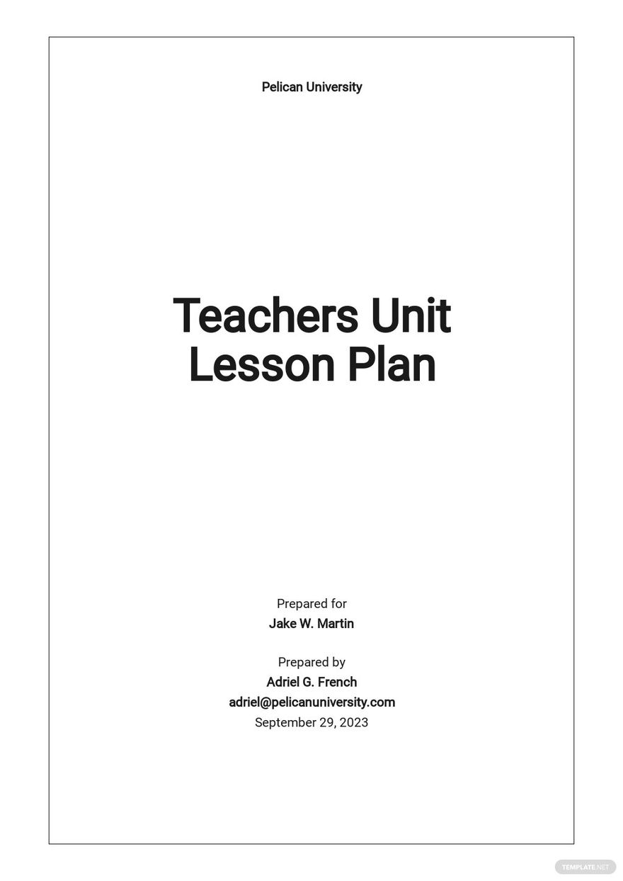 Editable Teacher Lesson Plan Template Master Template Riset