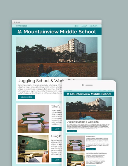 FREE Middle School Newsletter Template: Download 64+ Email Newsletters ...