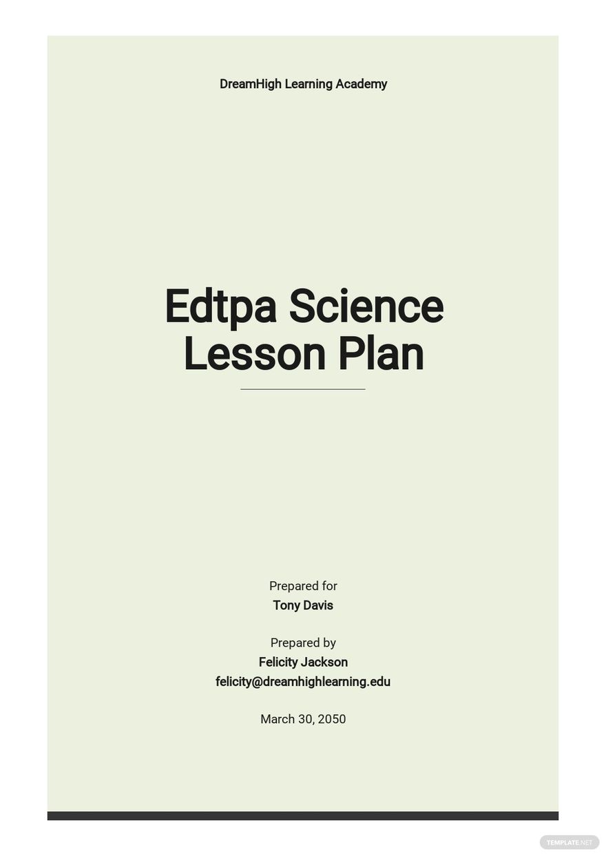 EdTPA Special Education Lesson Plan Template - Google Docs, Word, Apple ...