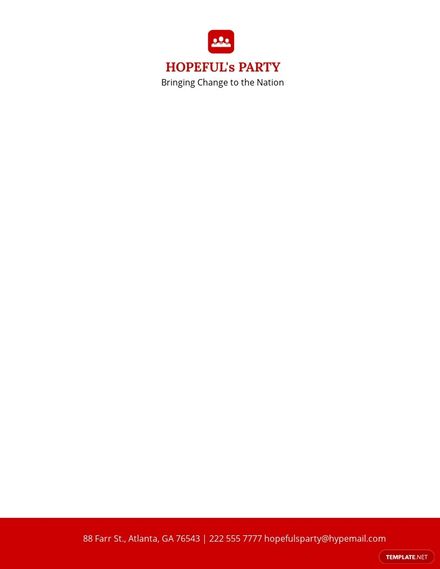 FREE Political Letterhead Google Docs Template Download Template