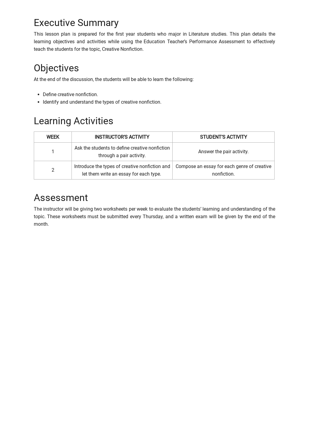 EdTPA Lesson Plan Template In Google Docs Word Template
