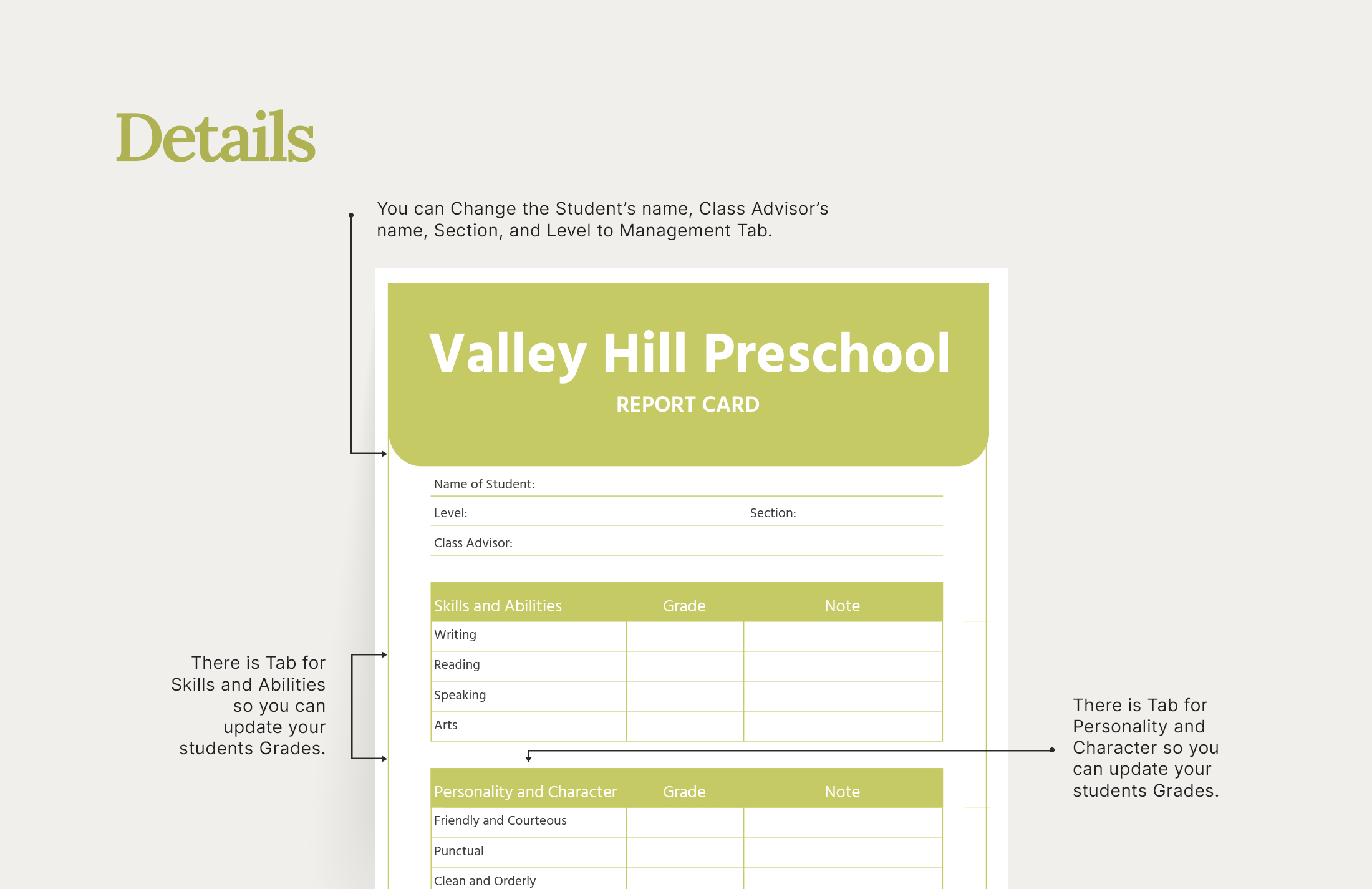 Free Blank Preschool Report Card Template - Download in Word, Google ...