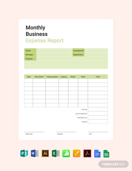 FREE Construction Expense Report Template - PDF | Word (DOC) | Excel ...