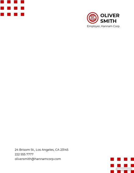 FREE Employer Letterhead Google Docs Template Download Template