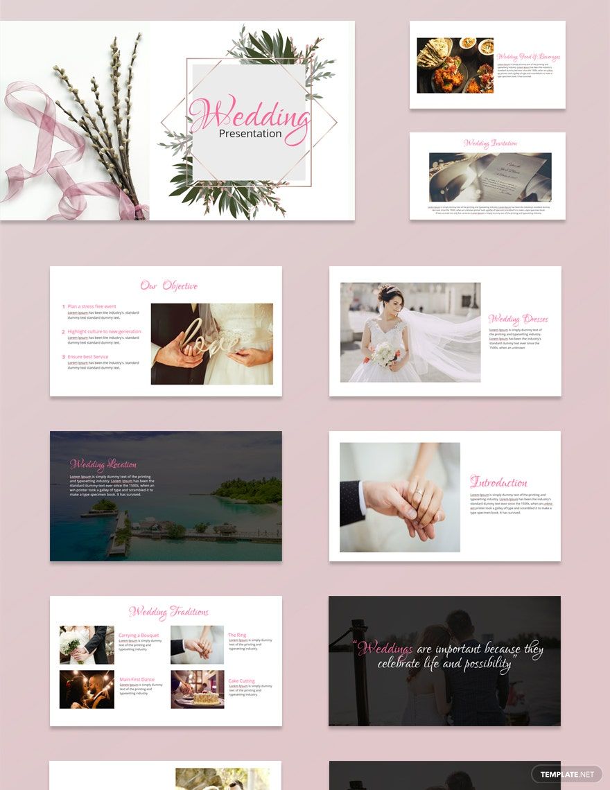 Wedding Presentation Template Download In PowerPoint Apple Keynote 