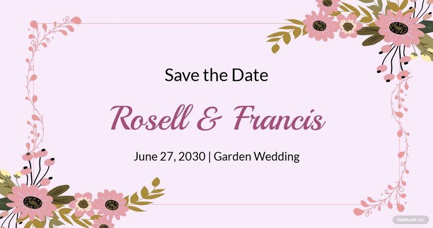 FREE Floral Save The Date Template Download In Word PDF Illustrator 