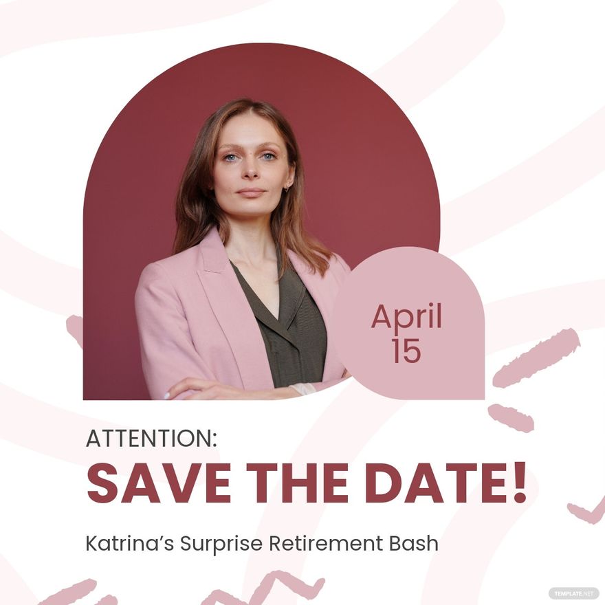 Free Save The Date Announcement Linkedin Post Template Template