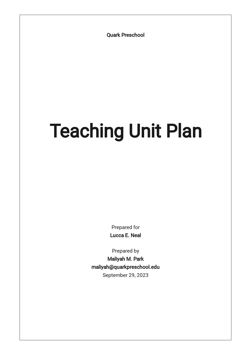 Teaching Unit Plan Template Google Docs Word Apple Pages PDF 