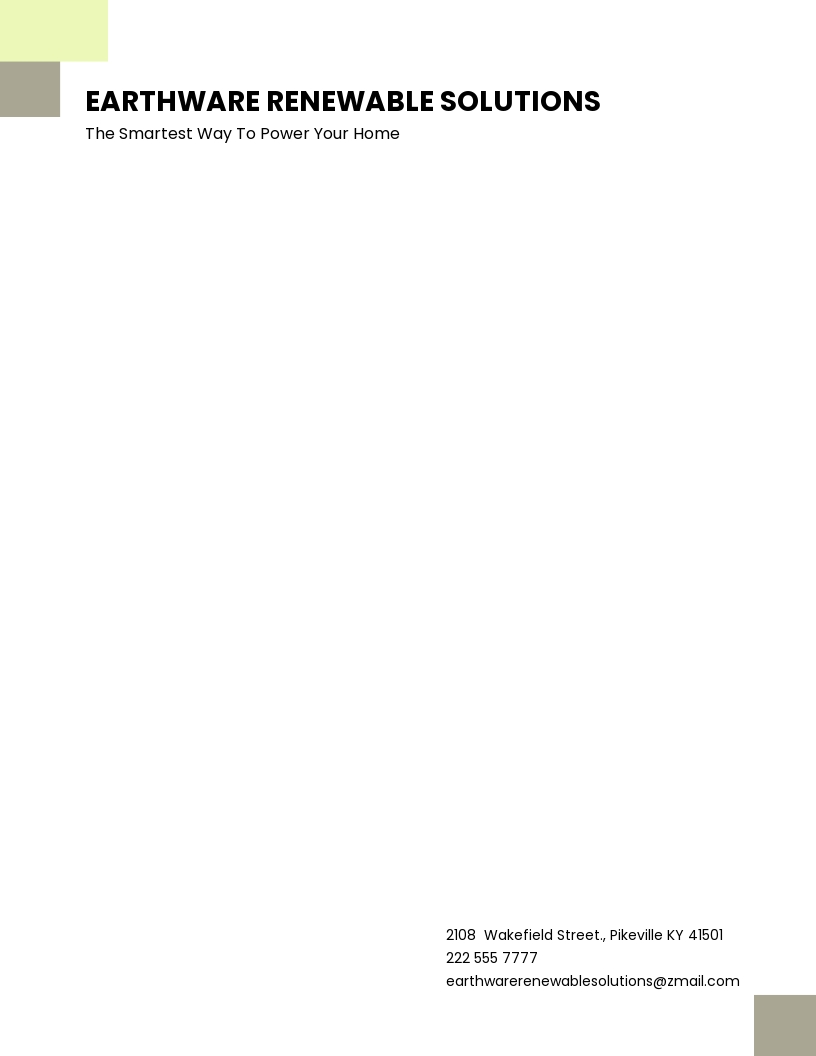 Free Solar Energy Company Letterhead Template - Google Docs, Word ...