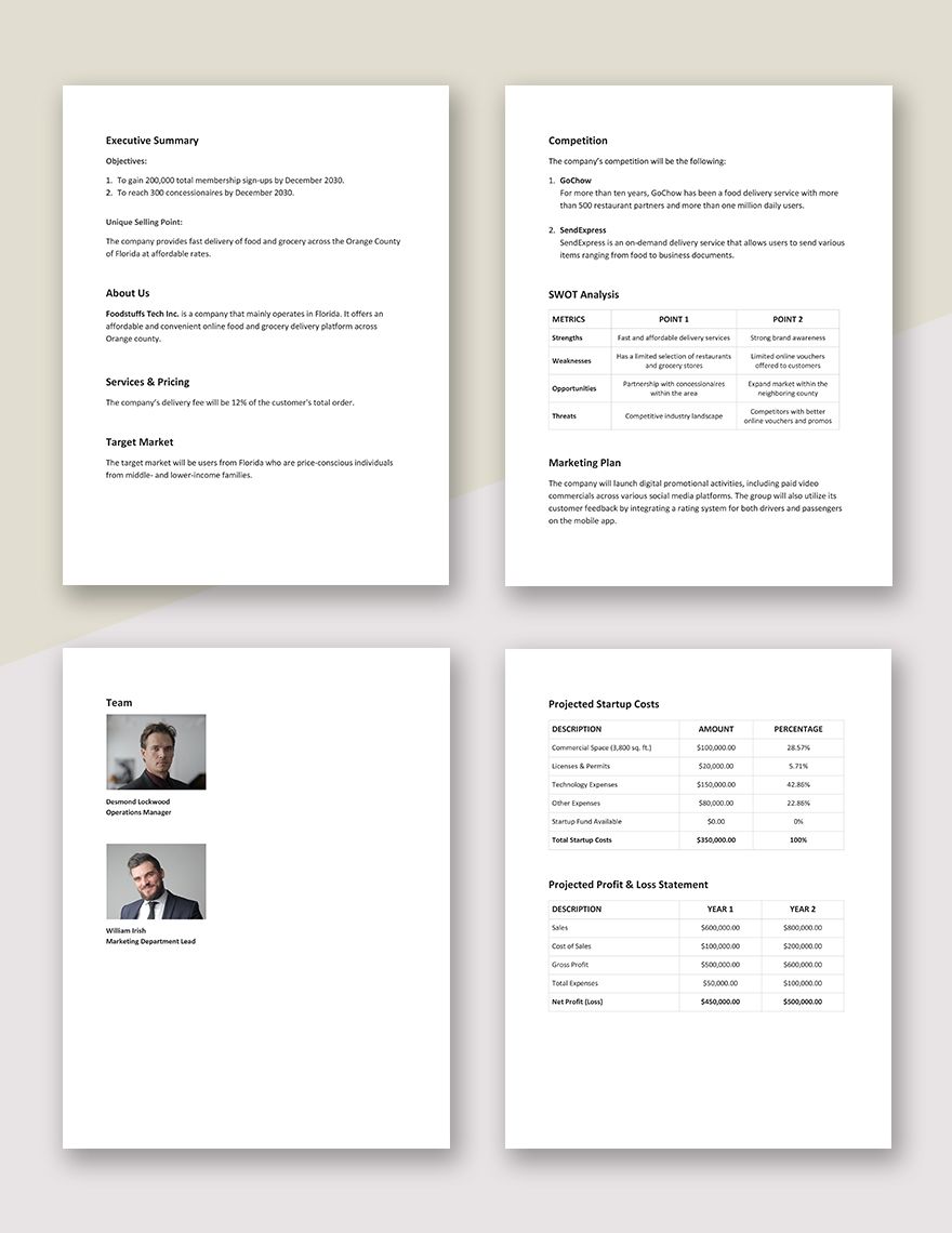 Lean Model Business Plan Template - Download in Word, Google Docs ...