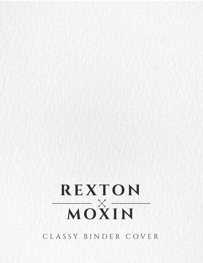 Elegant Binder Cover Template - PDF | Word | PSD | Apple Pages | Publisher