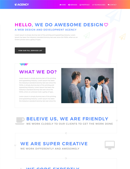 FREE Agency HTML5/CSS3 Website Template: Download 157+ Website ...
