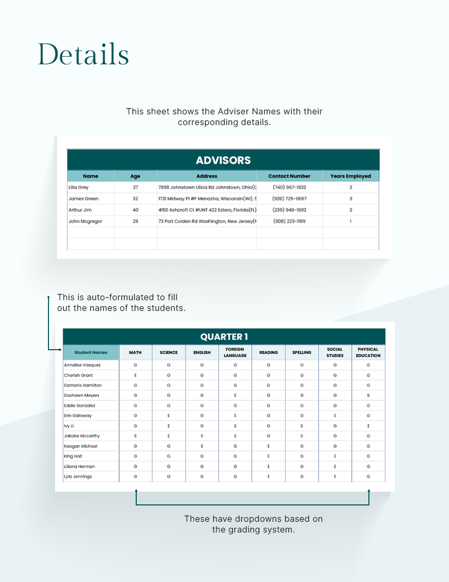 Simple Home School Report Card Template - Google Docs, Google Sheets ...