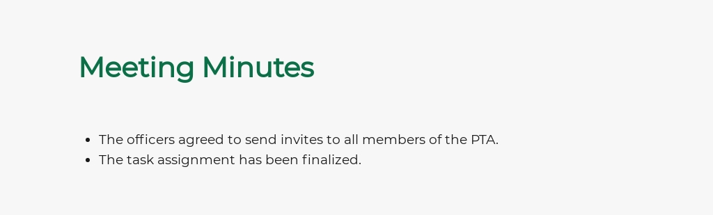 Sample Minutes of School PTA Meeting Template [Free PDF] - Word (DOC ...