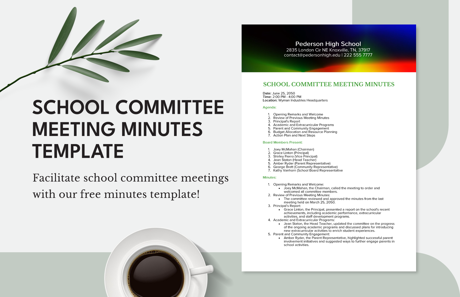 School Committee Meeting Minutes Template - Download in Word, Google ...