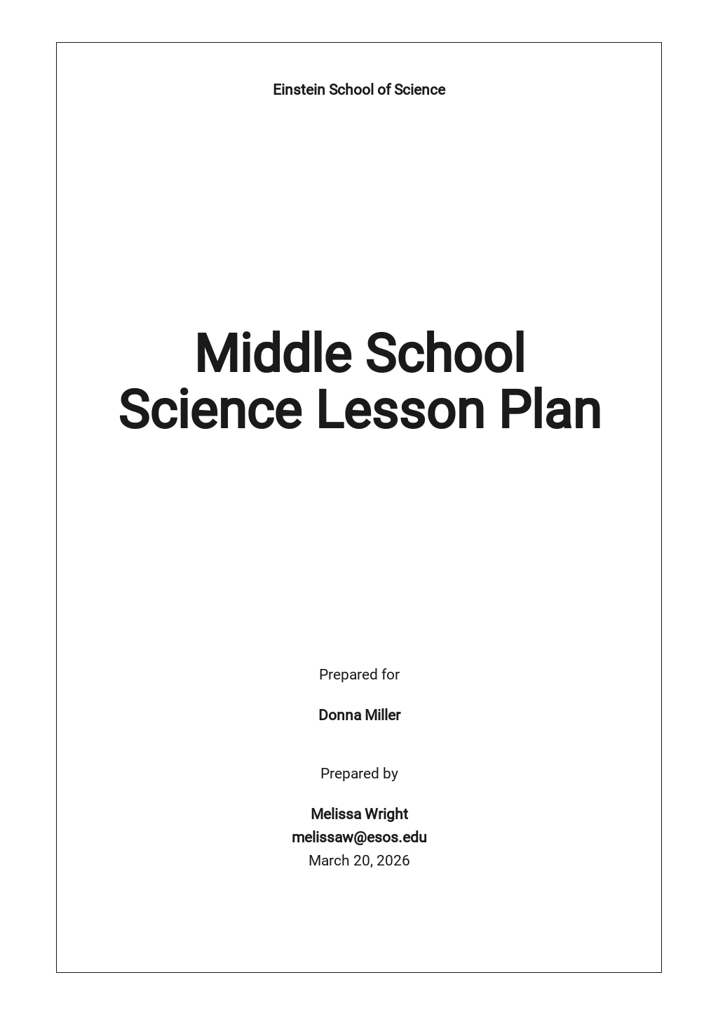 Science Unit Lesson Plan Template - Google Docs, Word, Apple Pages, PDF ...