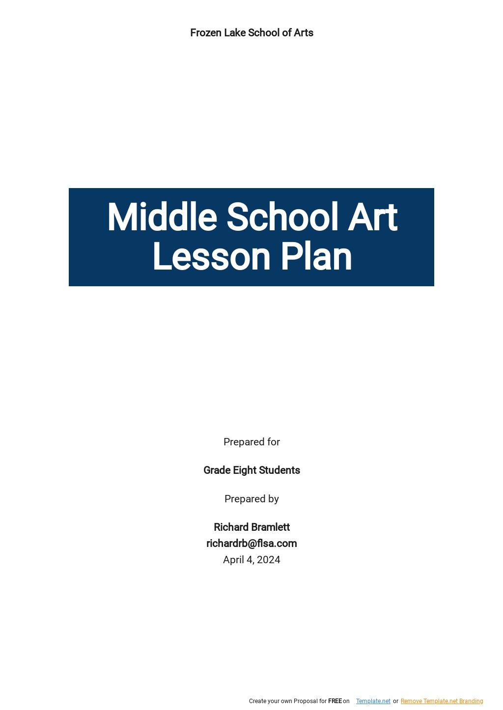 edTPA Art Lesson Plan Template - Google Docs, Word, Apple Pages, PDF ...