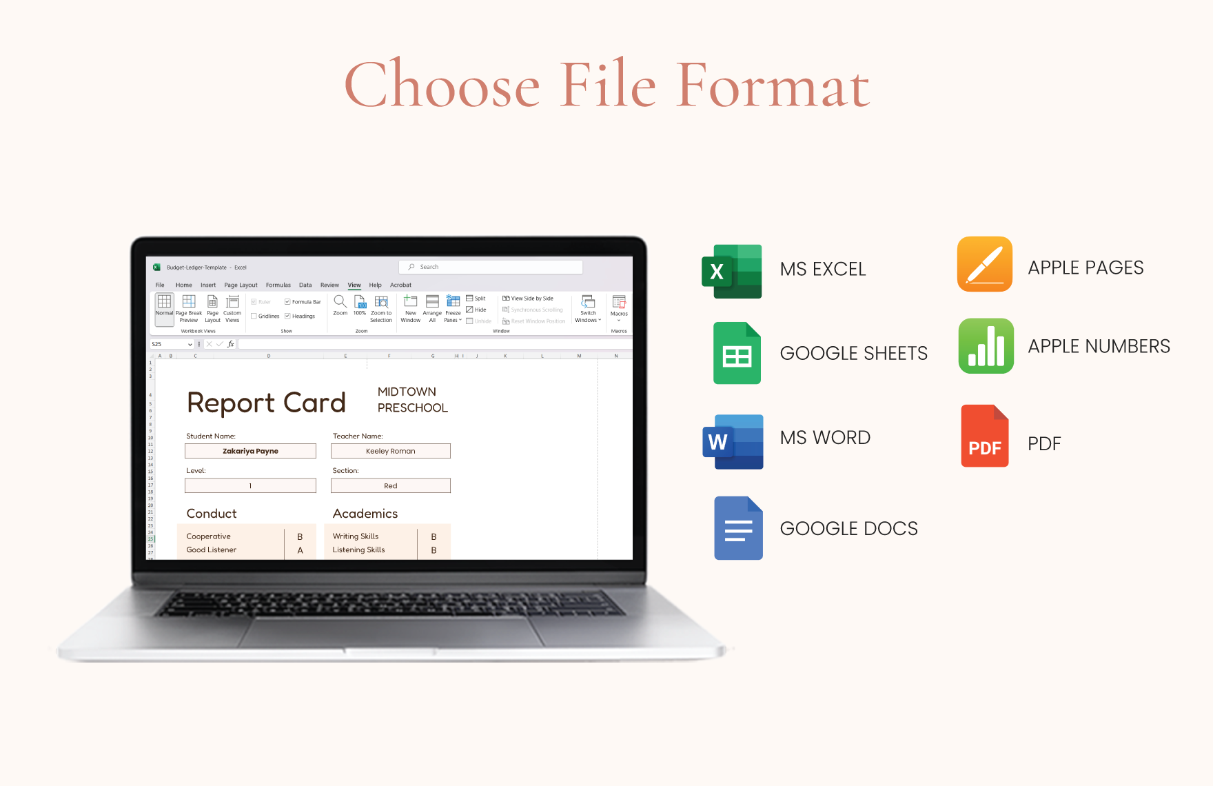Preschool Progress Report Card Template - Download in Word, Google Docs ...