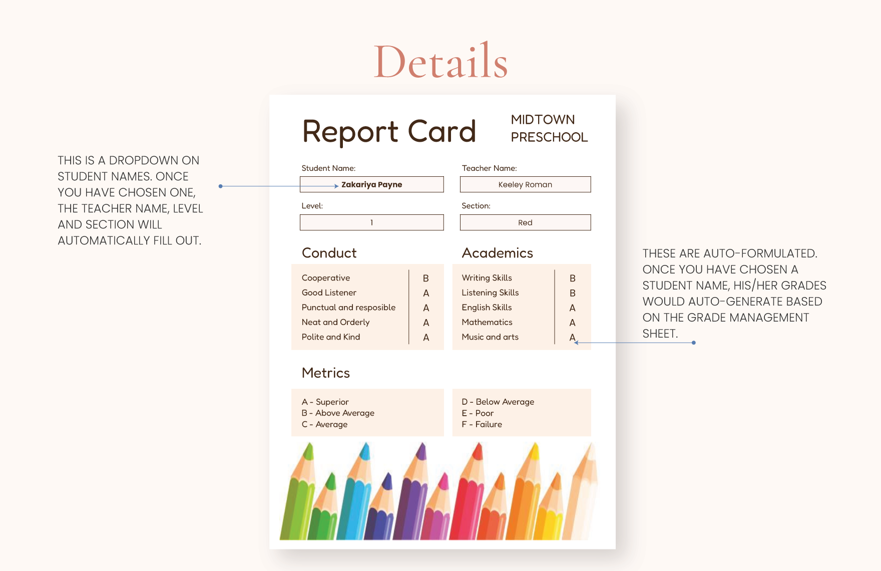 Preschool Progress Report Card Template - Download in Word, Google Docs ...