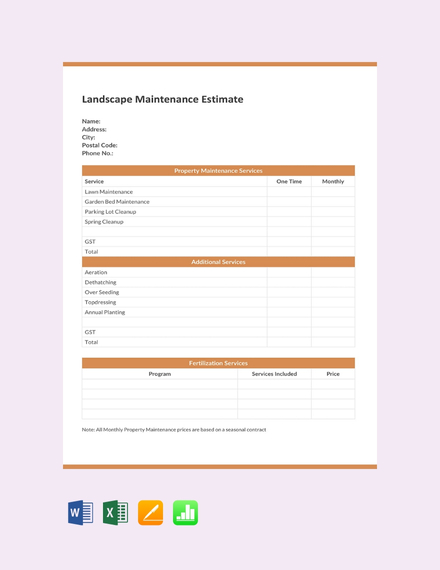 52 FREE Estimate Sheet Templates PDF Word DOC Excel Google 