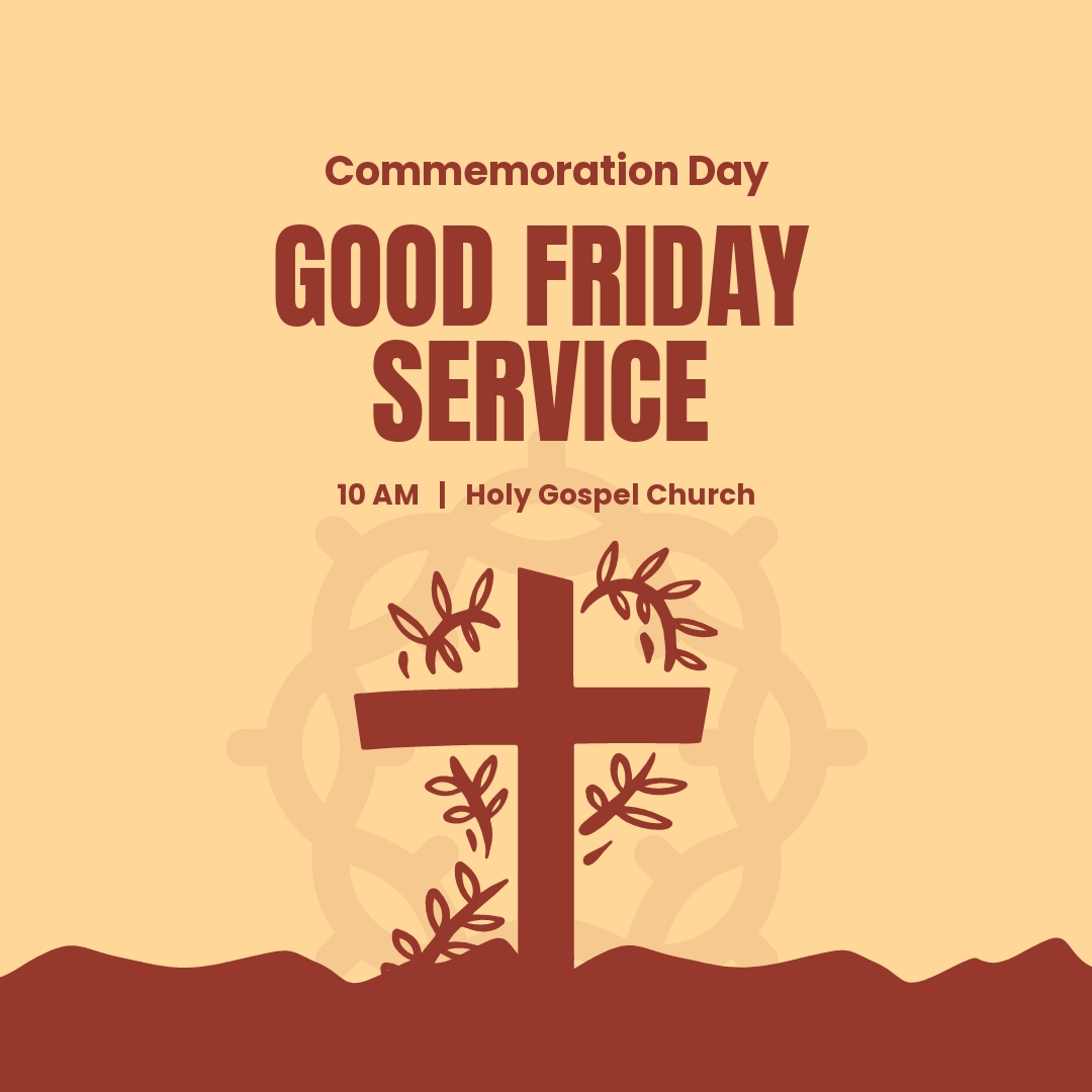 Free Good Friday Church Tumblr Post Template - Download in PSD ...