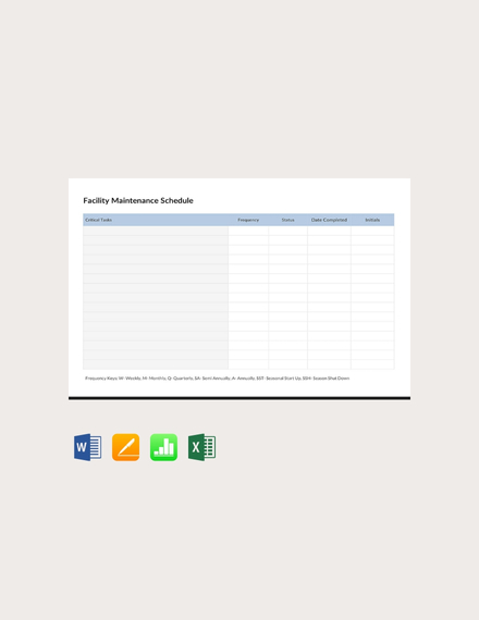 FREE Maintenance Schedule Template: Download 128+ Schedules in Word ...