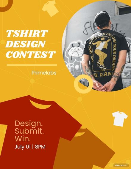 T Shirt Design Contest Flyer Template Free Printable Templates