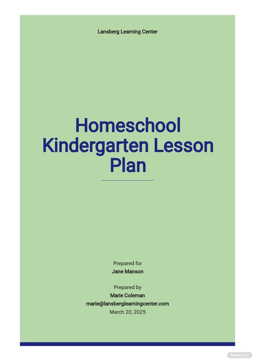 Homeschool Lesson Plan Template - Google Docs, Word, Apple Pages, PDF ...