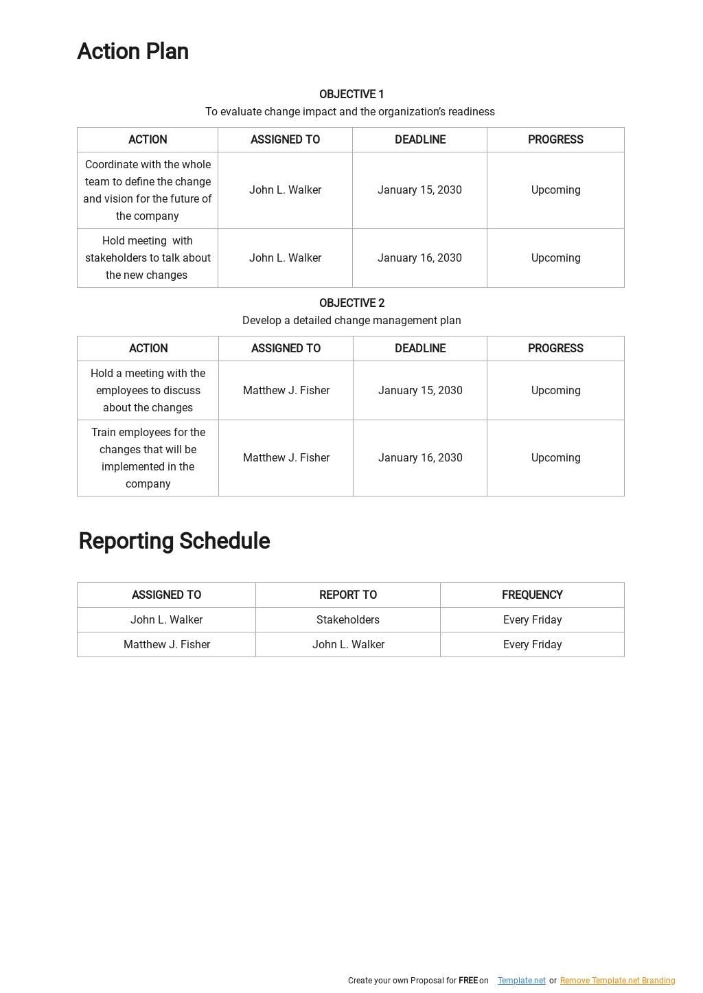 Change Project Communication Plan Template in Google Docs, Word, Apple ...