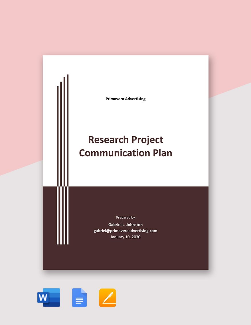 Editable Research Plan Templates In PDF To Download