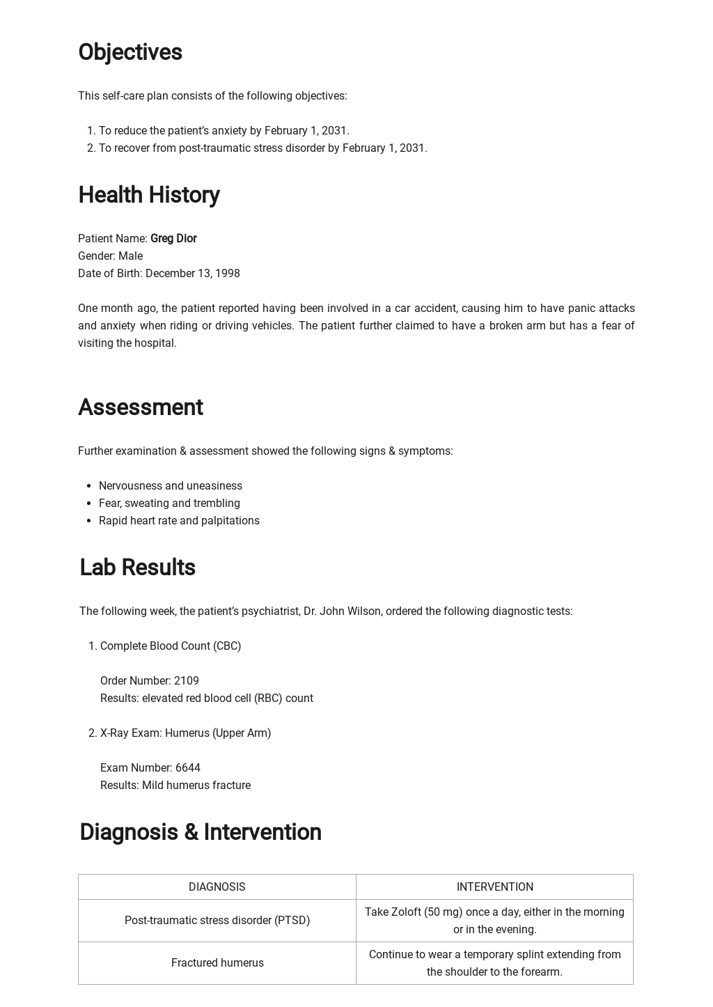 Free Sanctuary Self-Care Plan Template - Google Docs, Word, Apple Pages ...