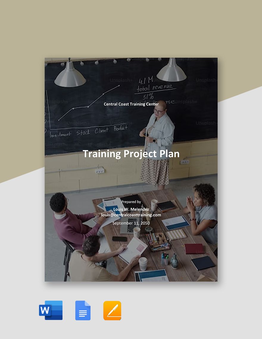 Free Sample Training Project Plan Template Google Docs Word Apple Pages PDF Template