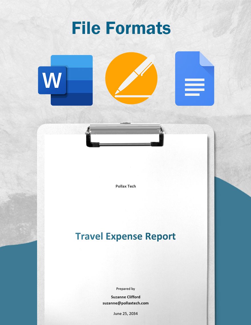 Travel Expense Report Template - Download in Word, Google Docs, Apple ...