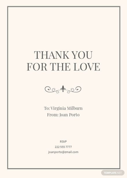 Funeral Thank You Note Card Template Download In Word Google Docs 
